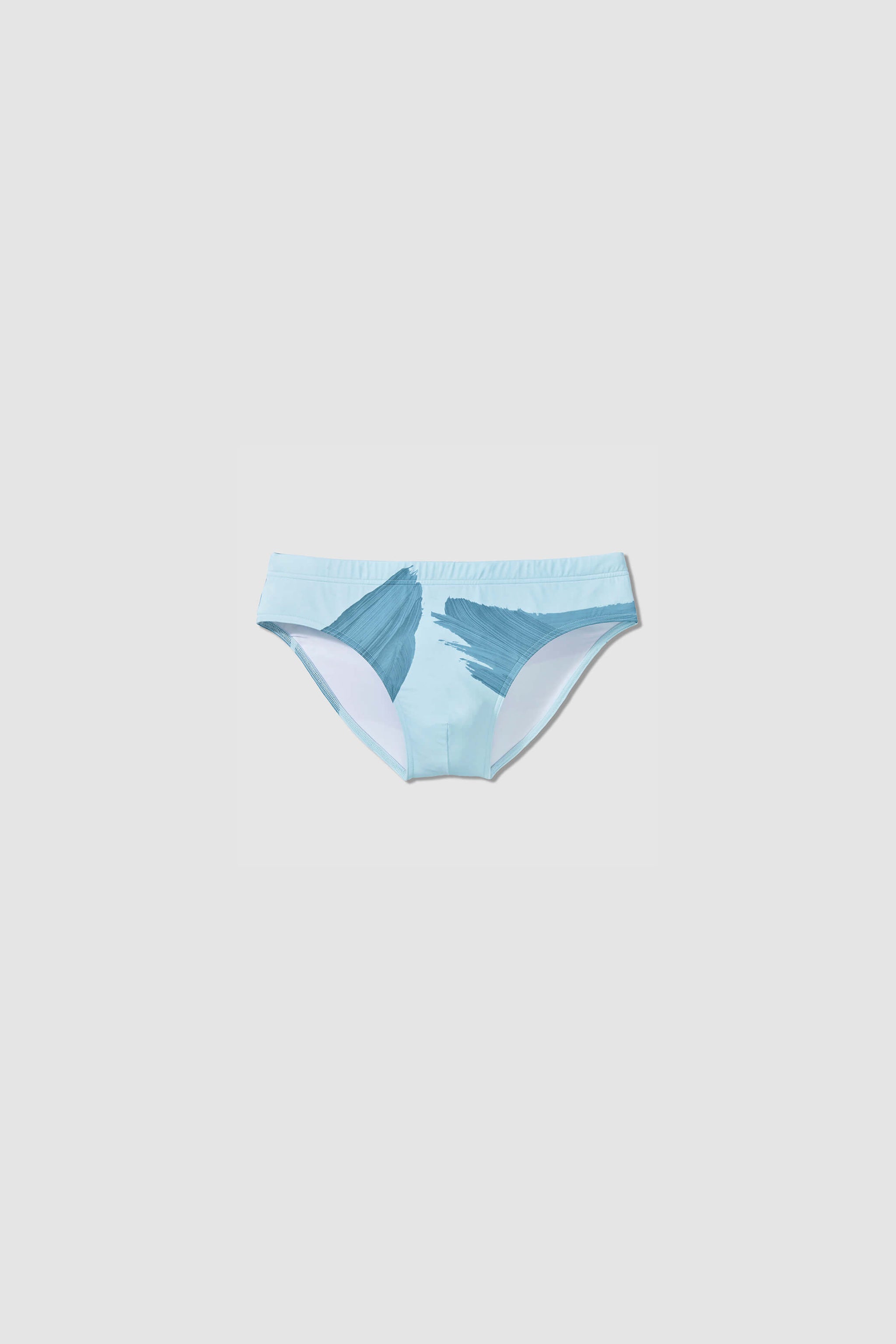 ABTANY BRUSH-PAINT BLUE SWIM BRIEFS